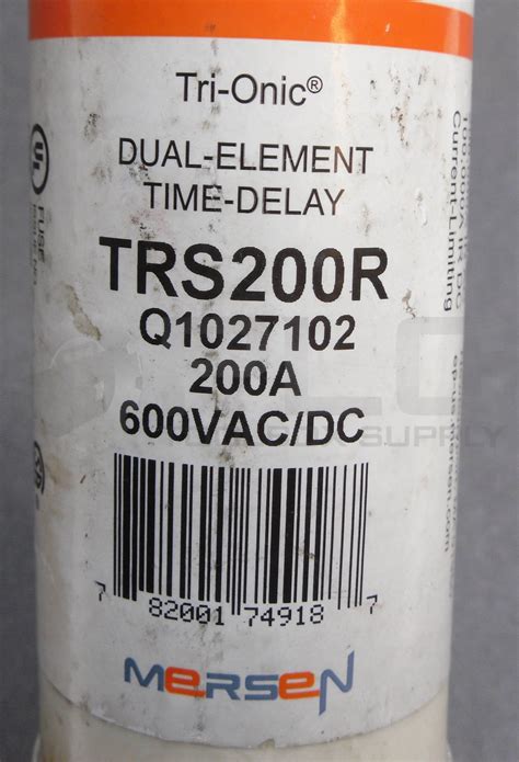 New Ferraz Shawmut Trs200r Tri Onic Fuse 200a 600v Ac Dc Plc Toolbox