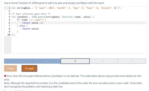 Solved Use A Reviver Function Of Jsonparse To Add 3 To Year