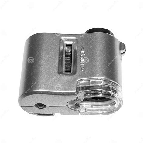 A Mini Microscope With Backlighta Mini Microscope With Focusing Stock