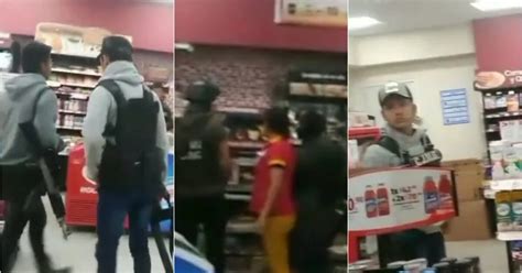 CJNG se exhibió en una tienda Oxxo de Michoacán Las compras del hogar Infobae
