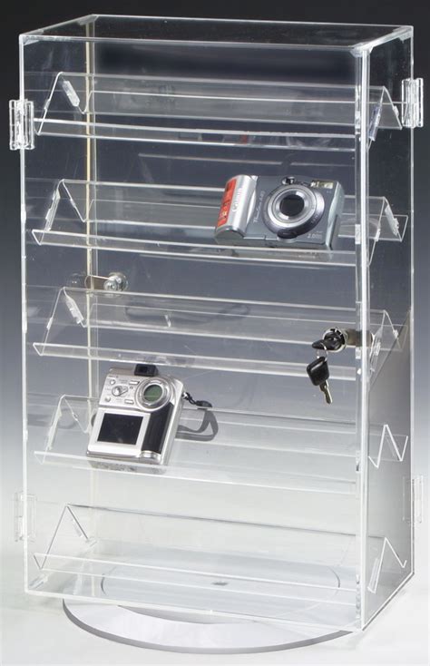 Rotating Countertop Display Case Rotating Base 5 Shelves Displays2go