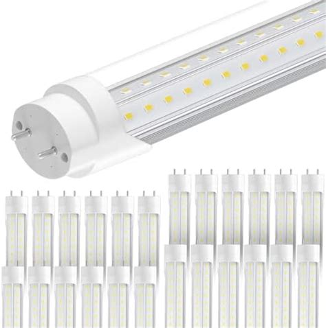 Lvsdak T8 Led Bulbs 4 Foot 5000K 45W 5850LM 24 Pack 4ft Ballast