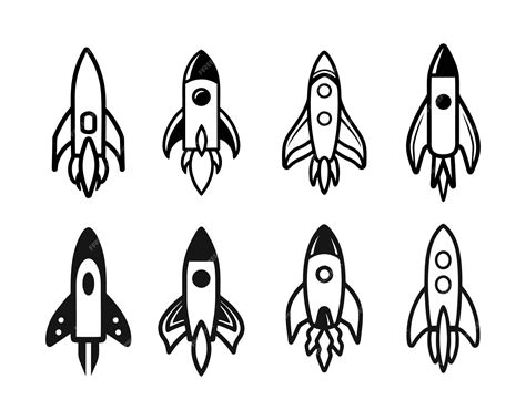 Premium Vector A Set Collection Of Rocket Vector Illustrations