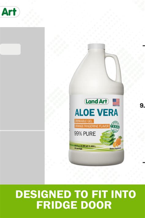 aloe vera drinkable gel orange tangerine flavored land art supplements