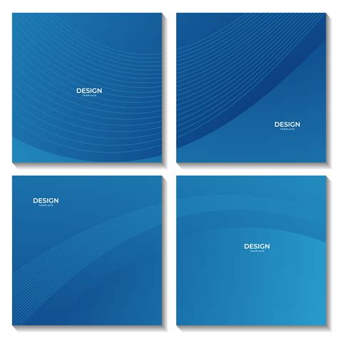 Set Of Squares Abstract Modern Blue Wave Background 24356273 Vector Art