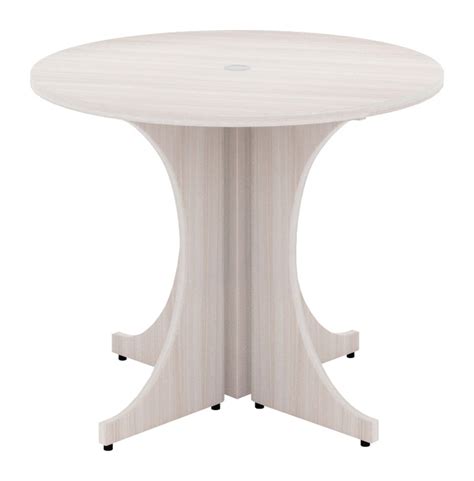 Blanc De Gris Small Round Conference Table Potenza By Corp Design