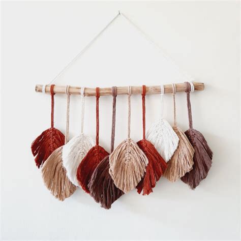 Jual Macrame Makrame Wall Hanging Daun Hiasan Dinding 50 Cm Shopee Indonesia