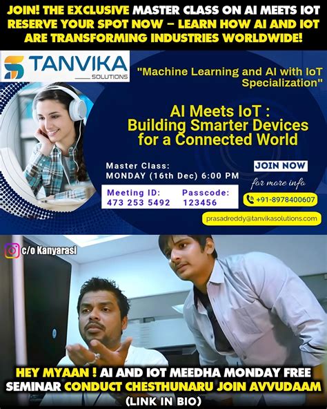 Join The Machine Learning And AI With IoT Specialization Seminar On Monday Pm Topic