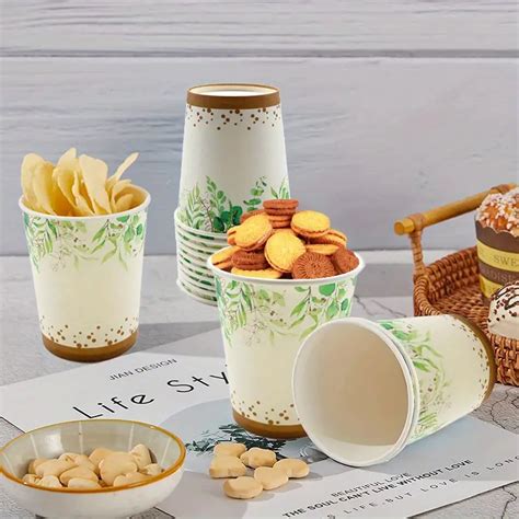 12個16個20個 使い捨てパーティー食器セット 9オンスの紙コップ 金箔デザイン 結婚式誕生日パーテ Temu Japan