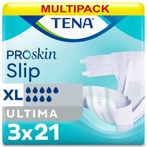 Multipack 3x Tena Proskin Slip Ultima Xl 4690ml 21 Pack