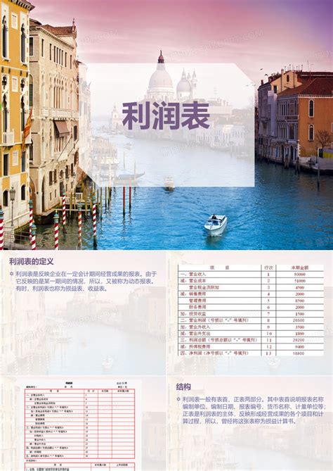 利润表PPT模板下载 编号qgpnowrp 熊猫办公