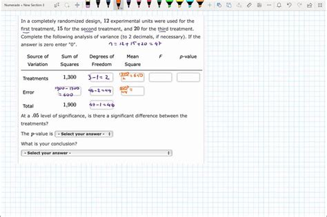 Solved In Completely Randomized Design 12 Experimental Units Were
