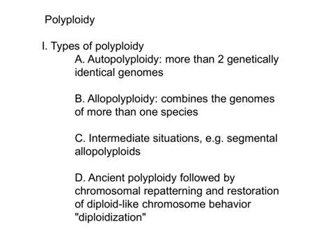 Polyploidy And Hybridization