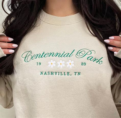 Centennial Park Embroidered Crewneck Cornelia Street Shirts