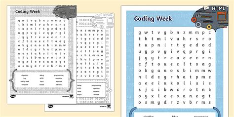 Coding Week Word Search Hecho Por Educadores Twinkl