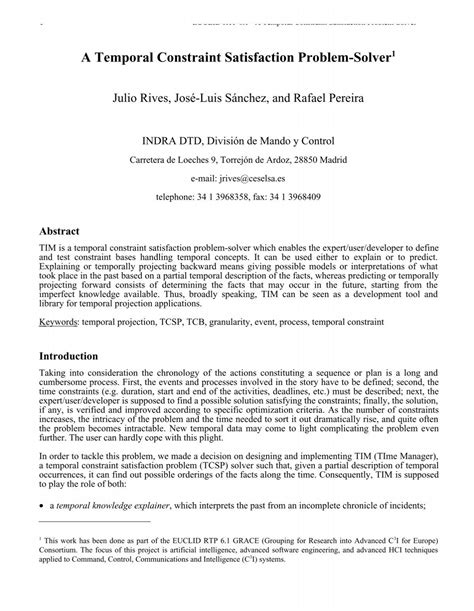 A Temporal Constraint Satisfaction Problem Solver Smart Solution