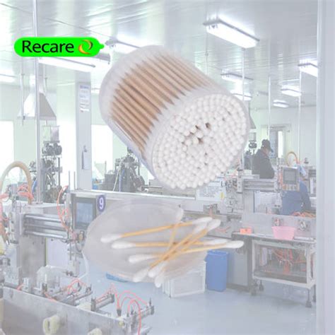 Wood Stick Cotton Swabs Cosmetic Tipped For Face Nose Pure