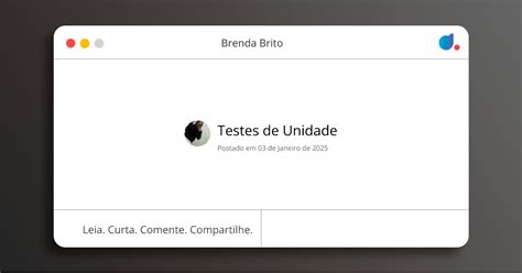 Testes De Unidade Brenda Brito Dio