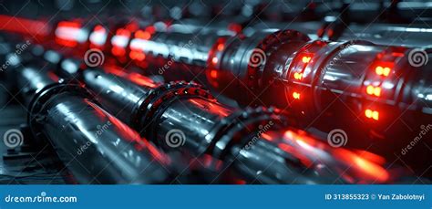 Futuristic Hydrogen Pipeline Eco Energy Transition Concept Eco Energy