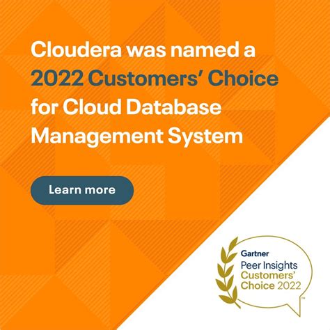 cloudera on linkedin cloudera named a 2022 customers choice for cloud