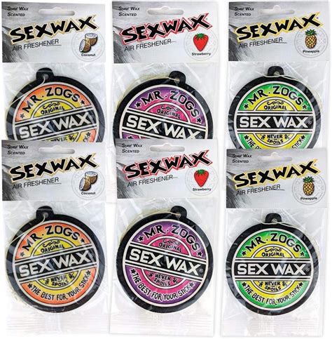 Sex Wax Coconut Strawberry And Pineapple Air Freshener 6 Pack