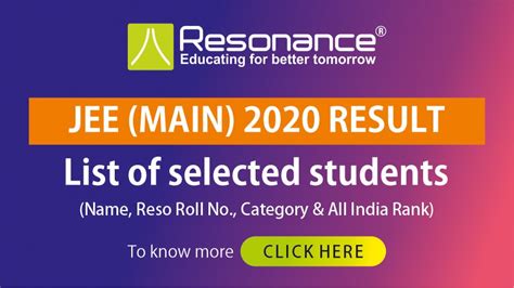 JEE Main Result List Of Babes Selected In NTA JEE Main