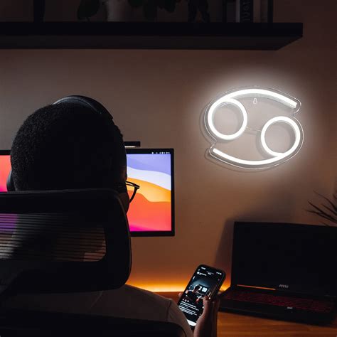 The Zodiac Horoscope Neon Sign Cancer Led Neon Signs For Wall Decor