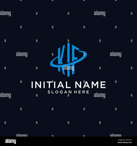 Kf Initial Monogram Logo With Hexagonal Shape And Swoosh Design Ideas Stock Vector Image And Art