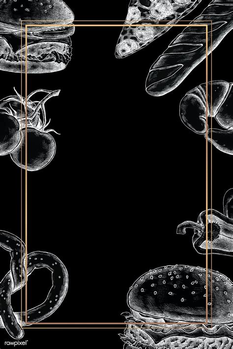 Blank Junk Food Frame Design Vector Premium Image By