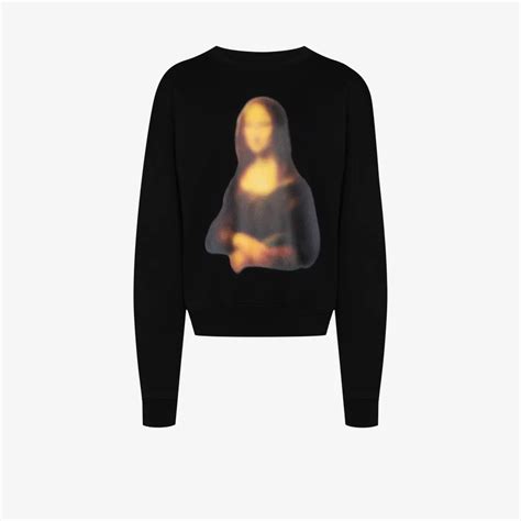 Off White Blurred Mona Lisa Cotton Sweatshirt Browns