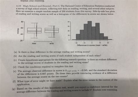 Solved Explain Your Reasoning 410 High School And Beyond
