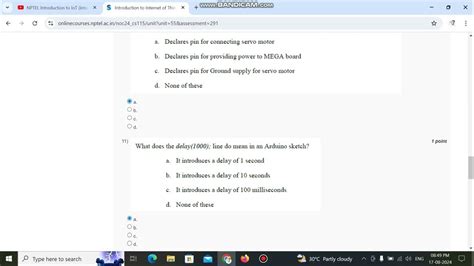 introduction to internet of things week 5 nptel assignment youtube