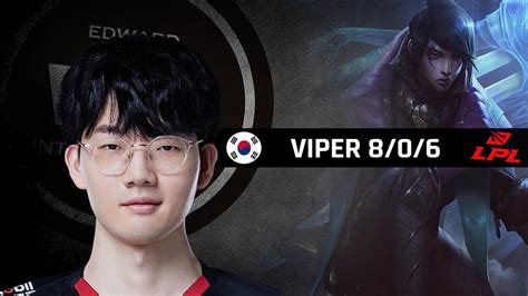 Highlights Edg Viper With Aphelios Lpl Spring 2022 Youtube