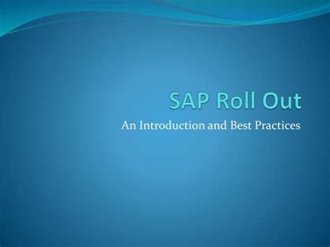 Sap Erp Introduction Ppt