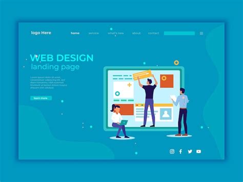 Premium Vector | Modern web landing page, landing page design, landing ...