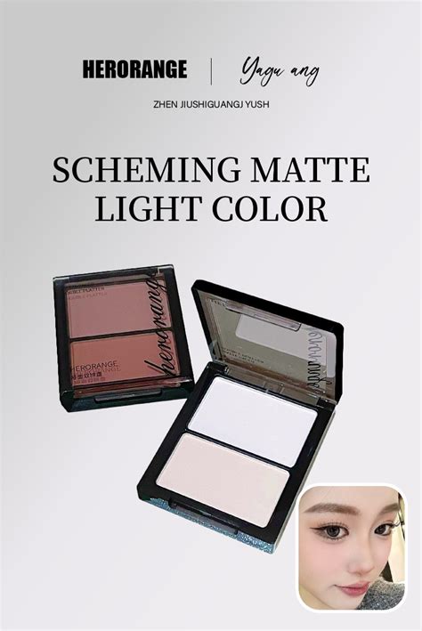Herorange Two Color High Gloss Powder Matte Blush Without Smudge Brighten Skin Tone Face