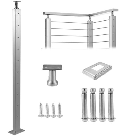 Vevor Cable Railing Post 1067 X 25 X 50mm Level Deck Stair Post