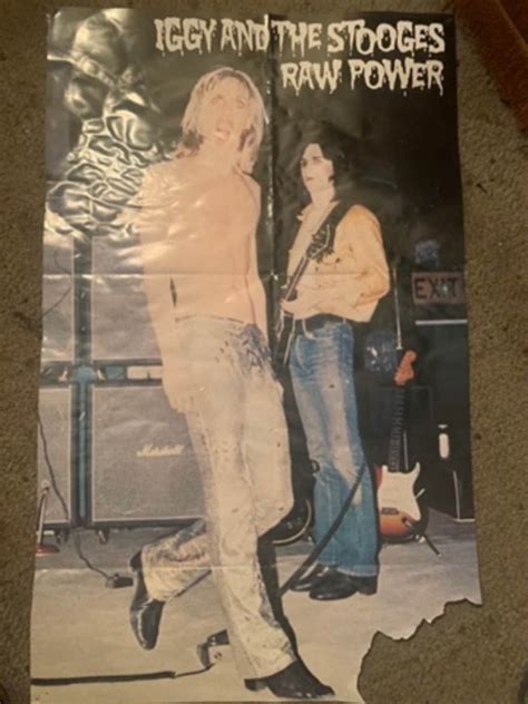 Iggy And The Stooges Raw Power Poster Vintage 1970s Promo Punk Poster