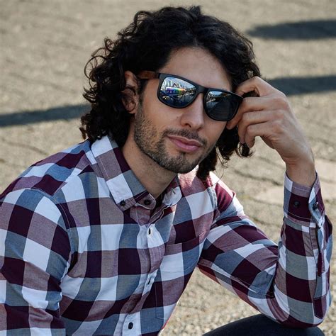 Square Walnut Wood Sunglasses Silver Mirrored Polarized Lenses
