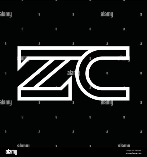 ZC Logo Monogram With Pillar Shape White Background Design Template Stock Vector Image Art Alamy