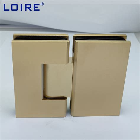Loire Pvd Gold Satin Brass Sb Standard Duty Square Glass Mount Shower