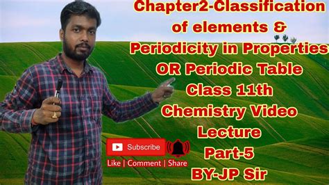 Topic Classification Of Elements And Periodicity In Properties Class