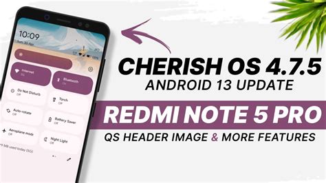 Cherish OS 4 7 5 Official Redmi Note 5 Pro Android 13 QS Header