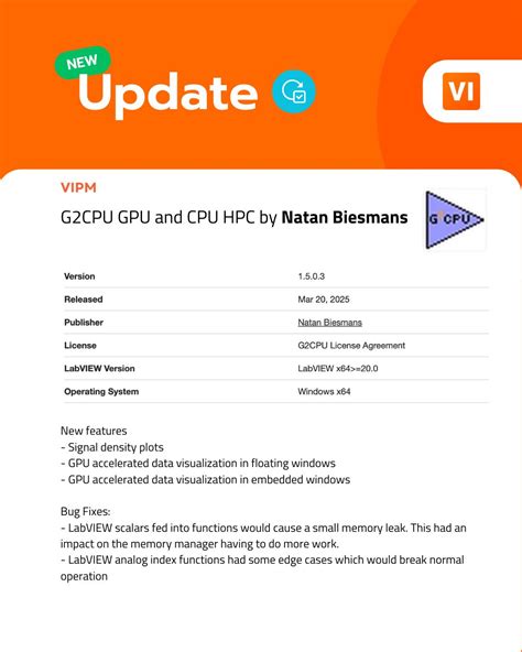 New Update G2cpu Gpu And Cpu Hpc By Natan Biesmans New Features
