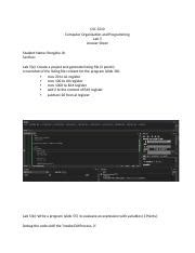 Lab Answer Sheet Docx Csc Computer Organization And Programming
