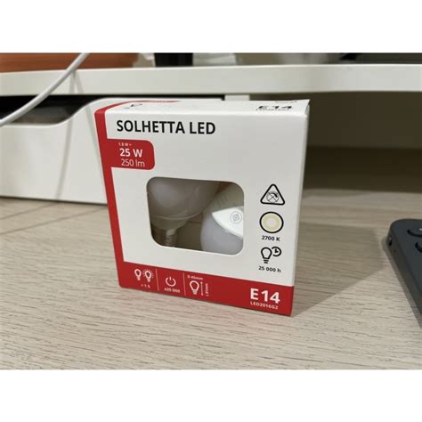 Jual Ikea Solhetta Led Bulb E14 250 Lumen Globe Opal White Shopee