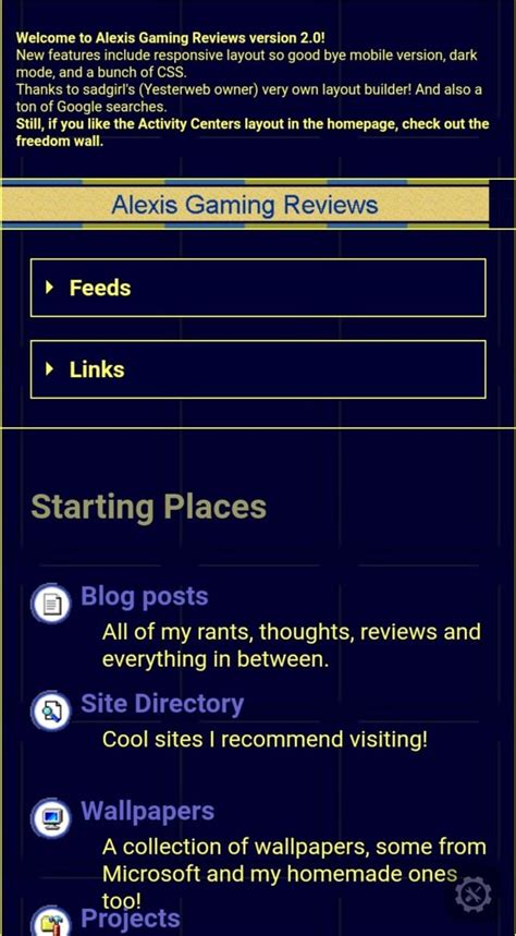 Wip My Websites Overhauled Layout R Neocities