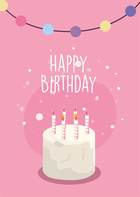 Happy Birthday Cake Vector Design 4961506 Vector Art At Vecteezy