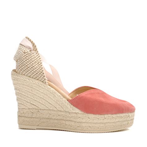 Manebi Hamptons Wedge Espadrilles Paradise Pink Niutrack