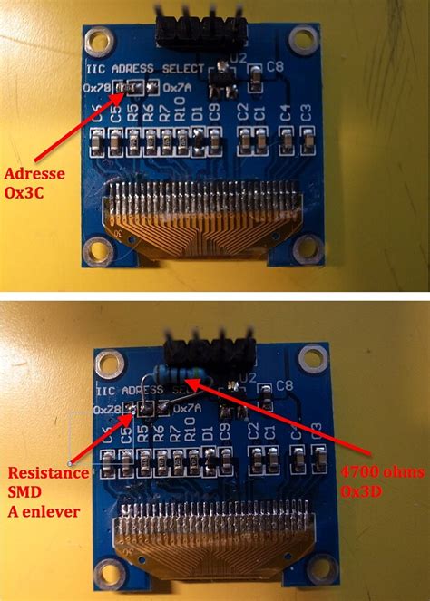 Tuto Utilisation De 2 Ecrans Oled Sur La Même Ligne I2ccrans Tutoriels Et Cours Arduino Forum
